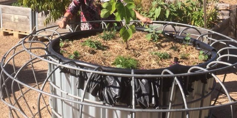 Wire Pot Wicking Bed workshop - Permablitz Melbourne